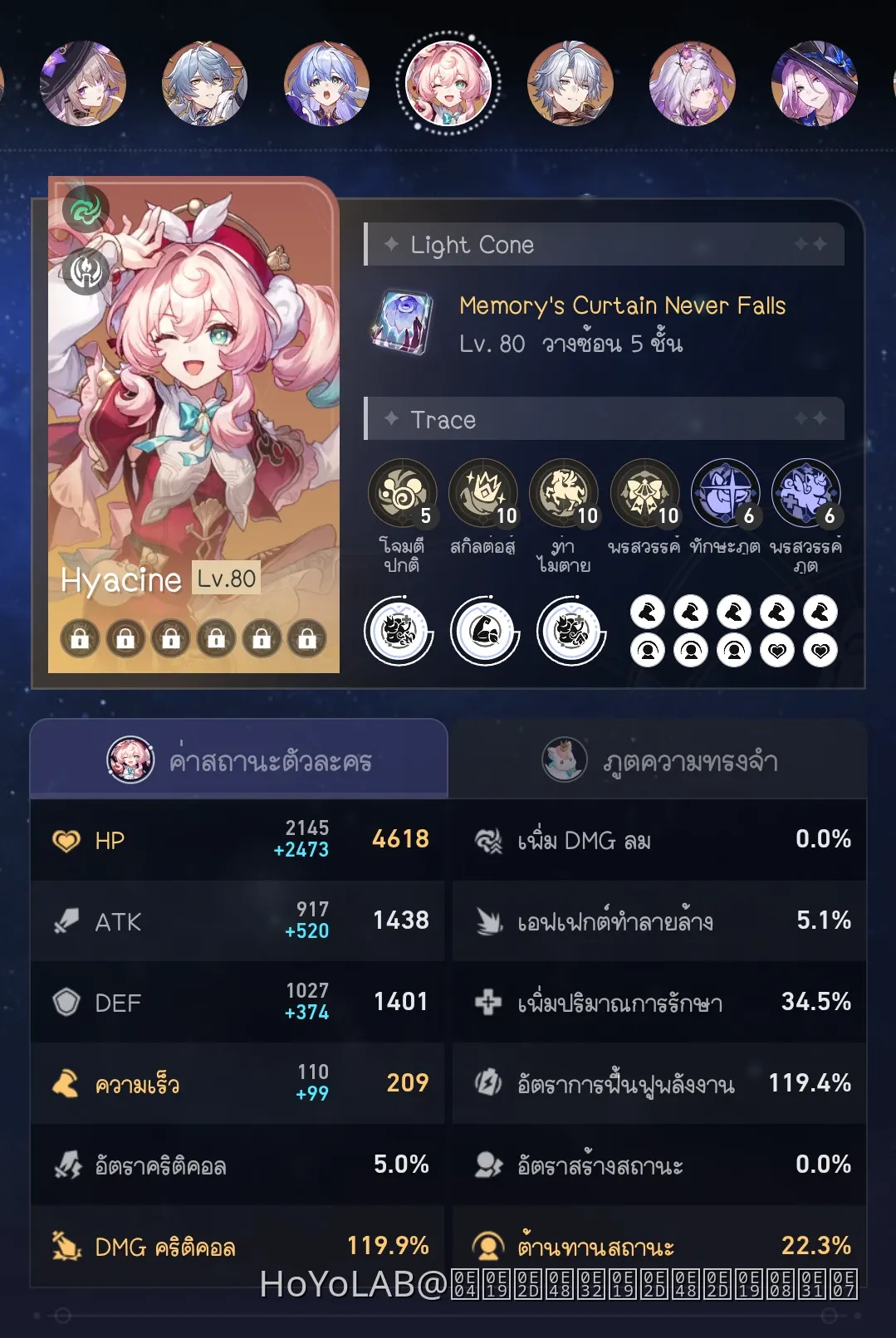 My hyacinth build Honkai: Star Rail | HoYoLAB