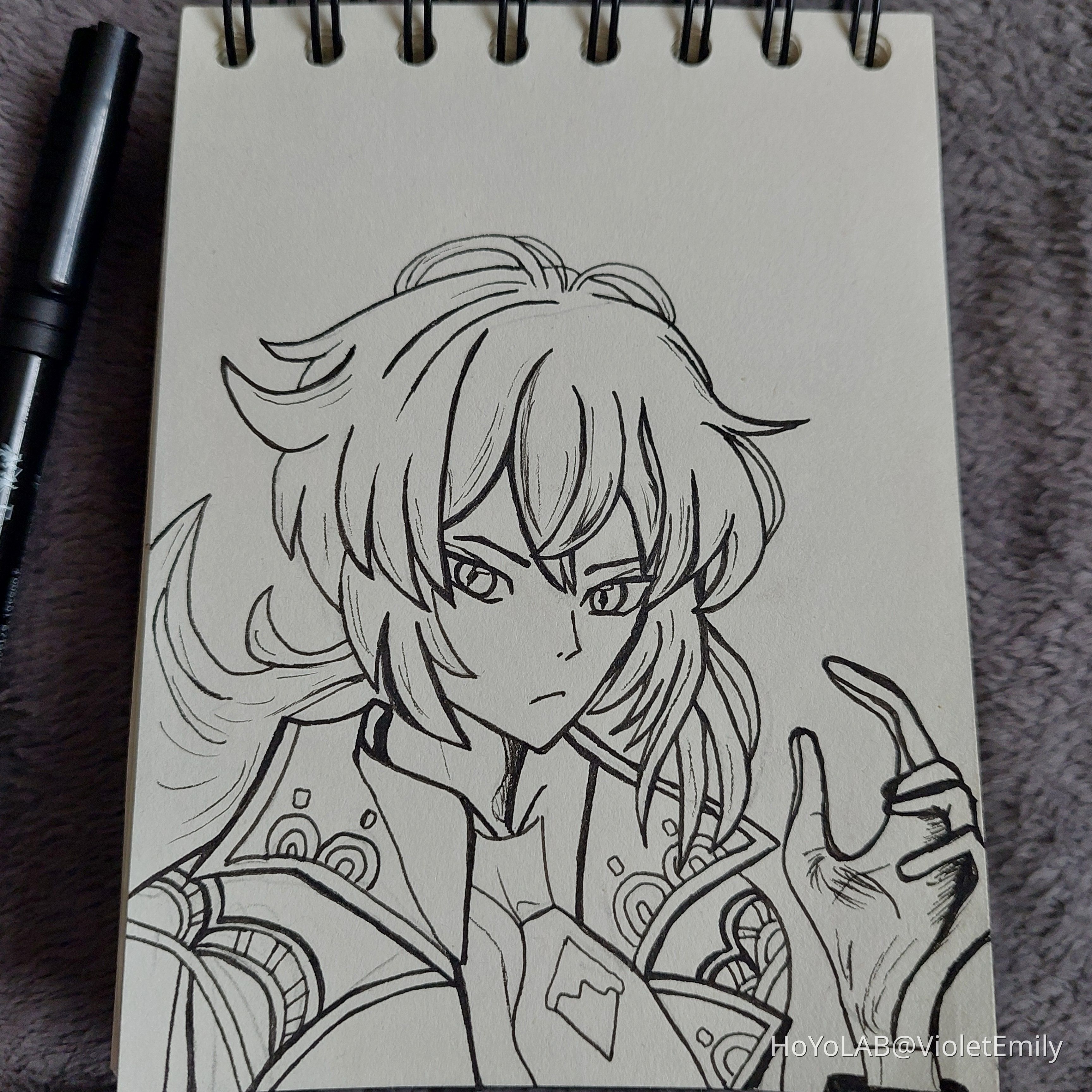 Drawing Fanart - Diluc Genshin Impact | HoYoLAB