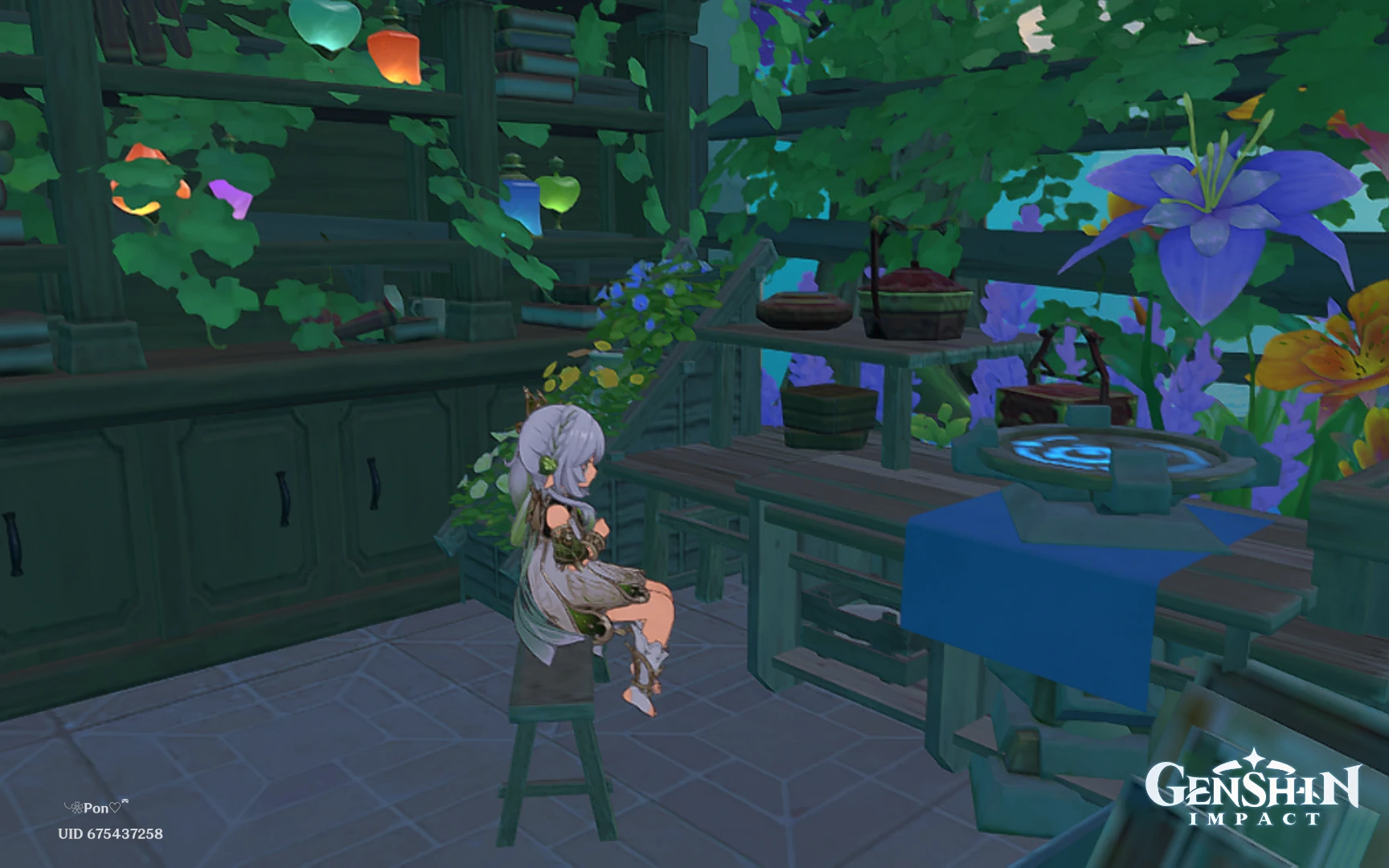 A small cute area I made for the crafting bench and weapon stuff ...