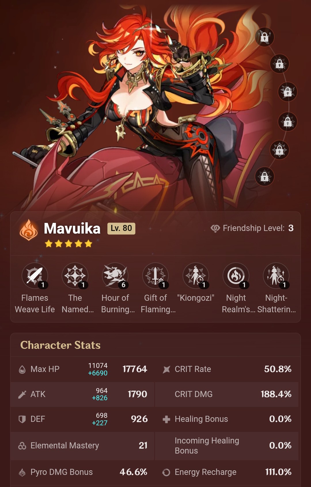 My temporary Mauvika build 😇 Genshin Impact | HoYoLAB