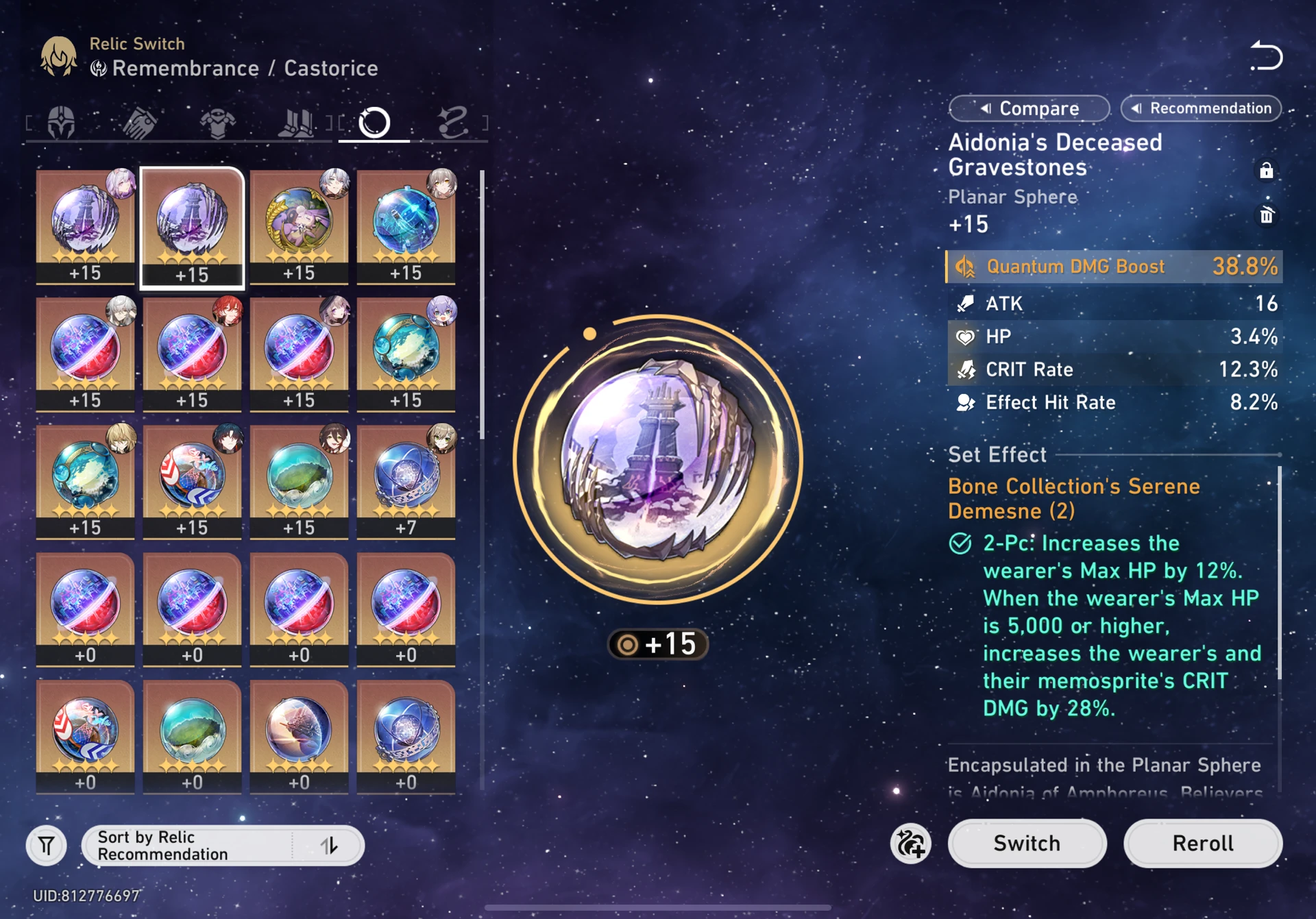 Which relic should i give my castorice ? Honkai: Star Rail | HoYoLAB