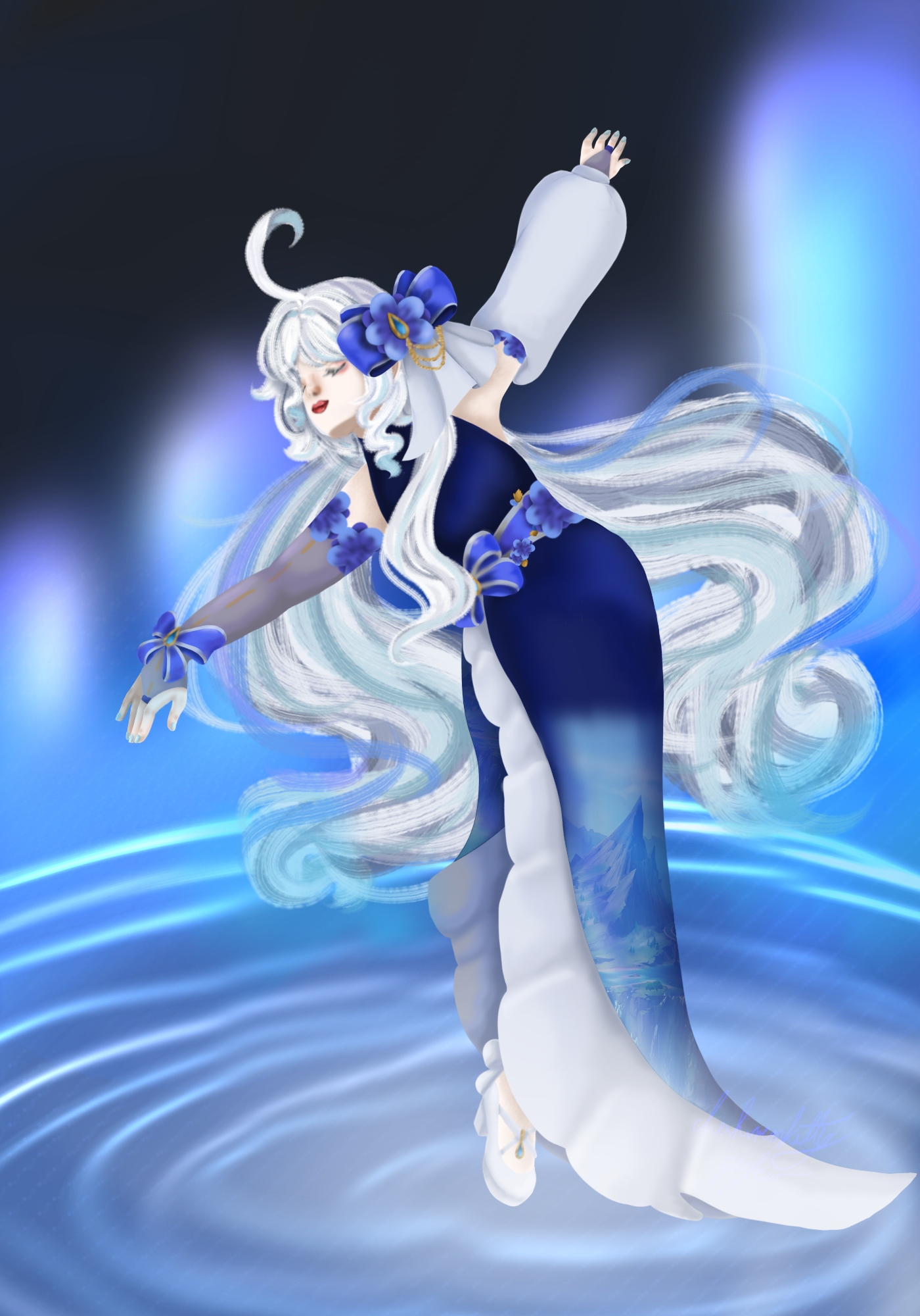 Finally finished Furinas art practice Genshin Impact | HoYoLAB