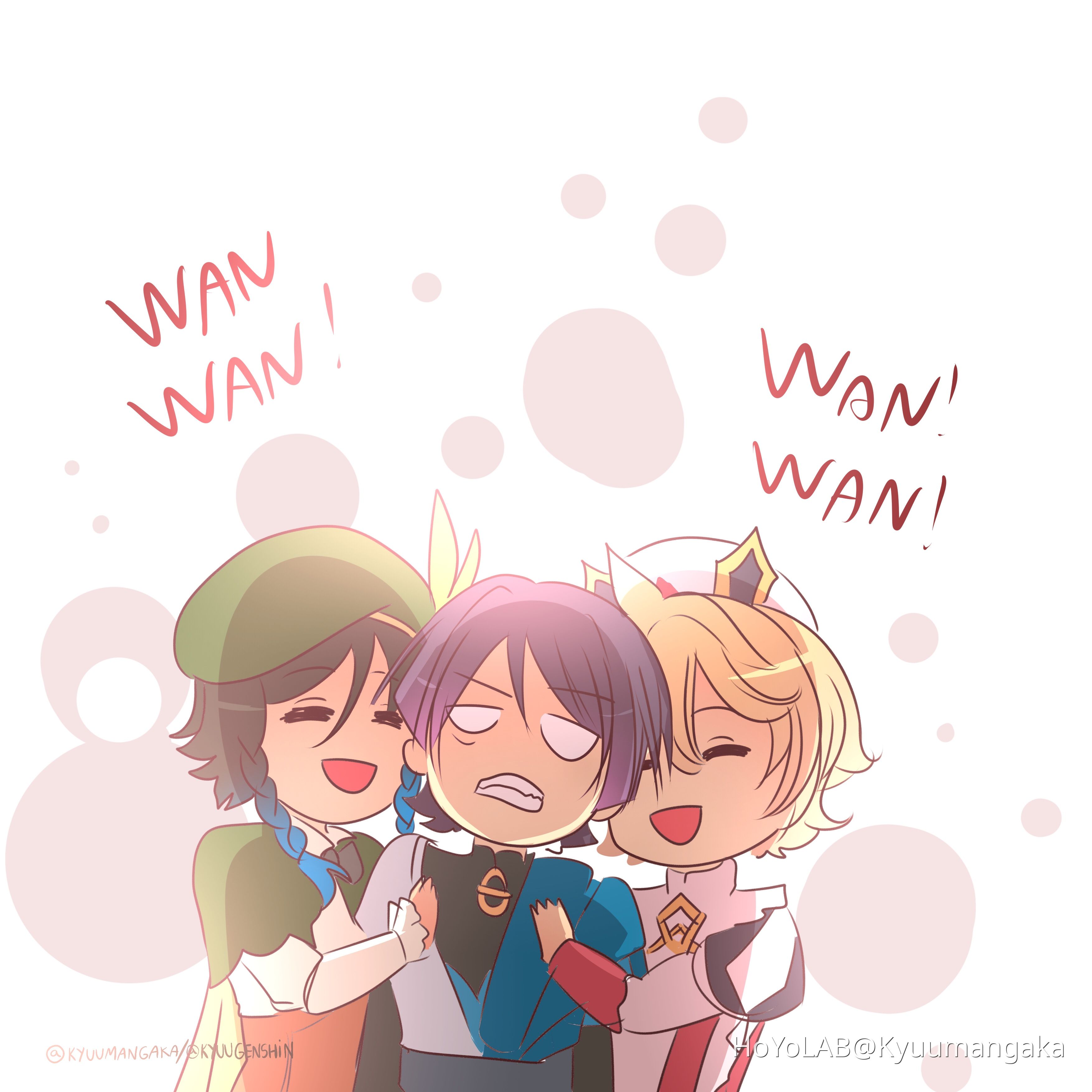 Venti, Wanderer and Dahlia chibi (fanart by me) Genshin Impact | HoYoLAB