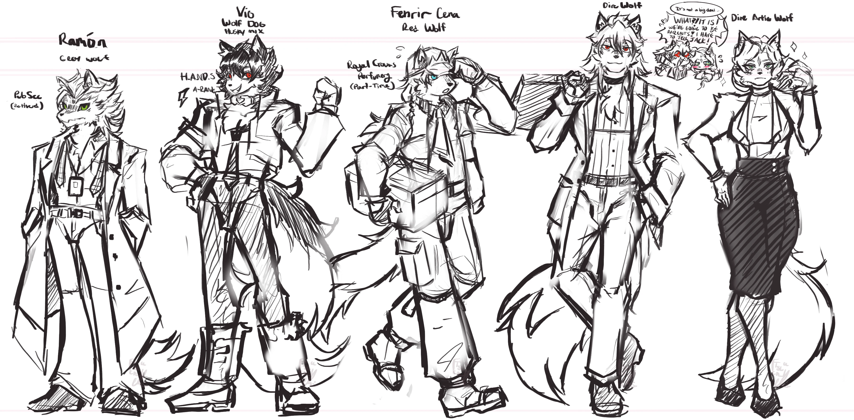 Some more Wolf Thiren OCs because I have a problem 🐺 Zenless Zone Zero ...