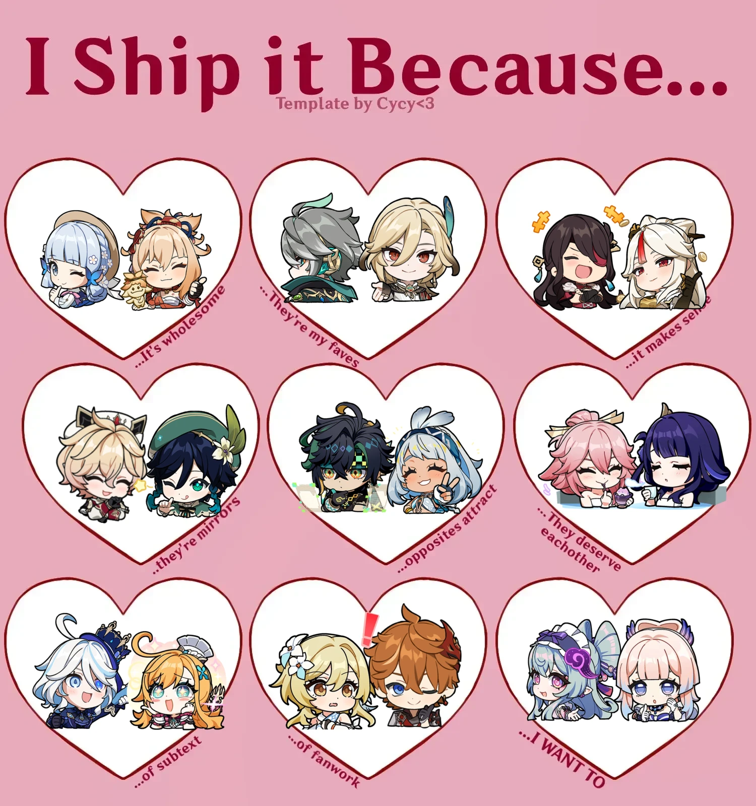 I ship it because... Genshin Impact | HoYoLAB