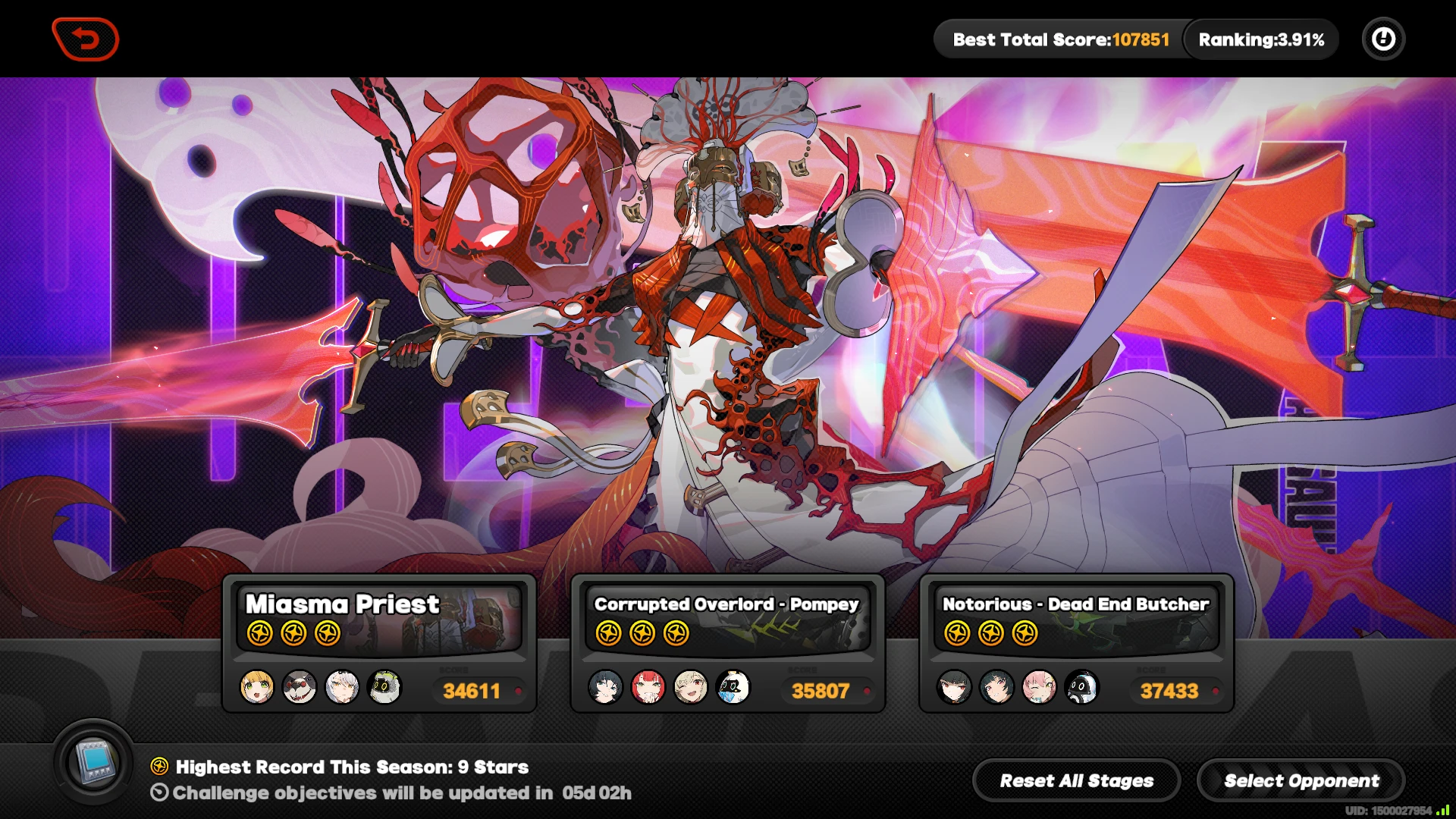 I think it's a good time to show my Yuzuha team score. Pretty sure that's my highest score on ...