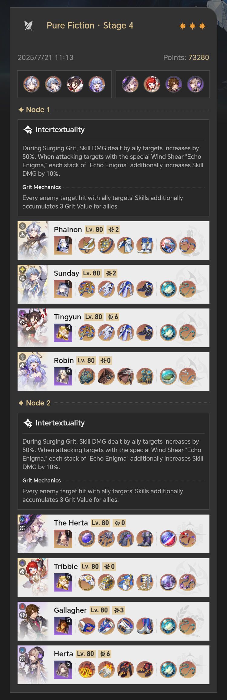 When you have mini Herta then that's 3 star! Honkai: Star Rail | HoYoLAB