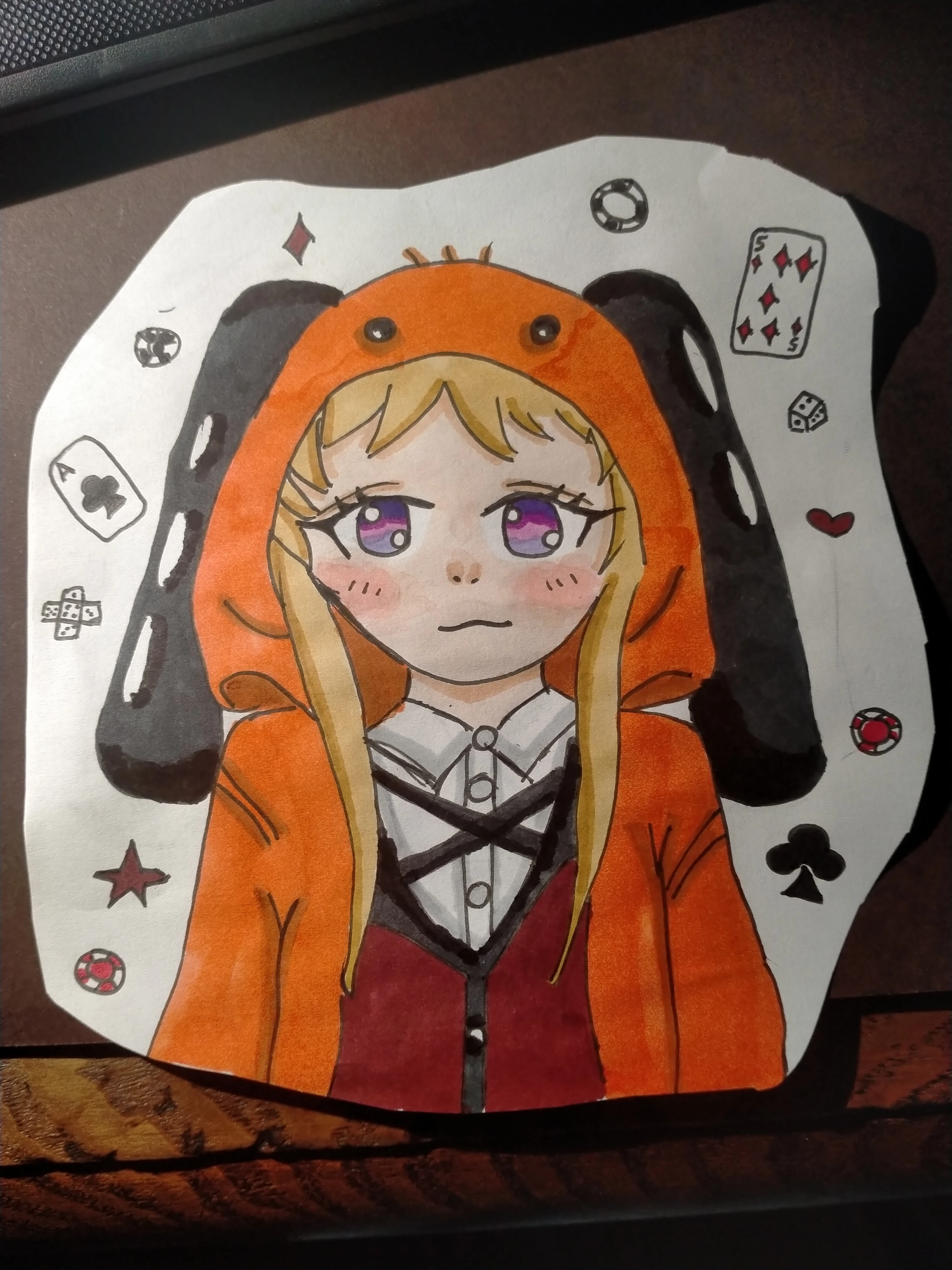 Drawing of Runa from Kakegurui | HoYoLAB