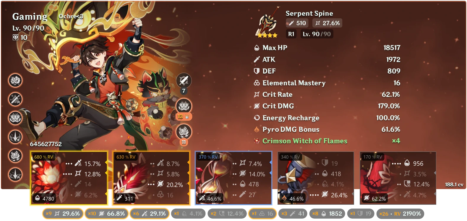 Ga’ming build and stats! Genshin Impact | HoYoLAB