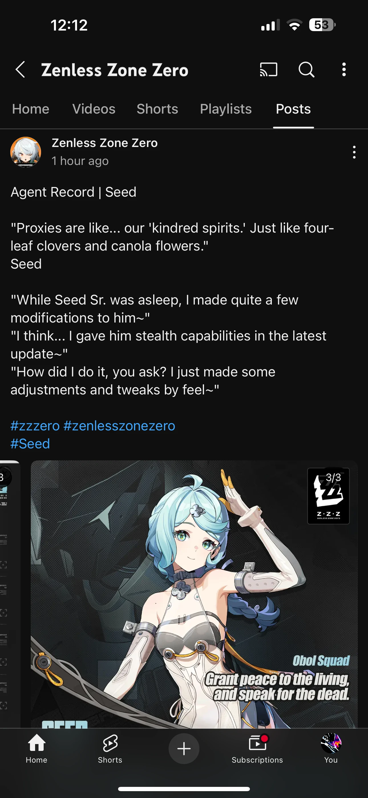 SEED SR IS A MALE!!! Zenless Zone Zero | HoYoLAB