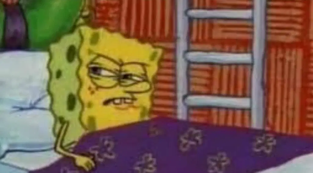 spongebob waking up