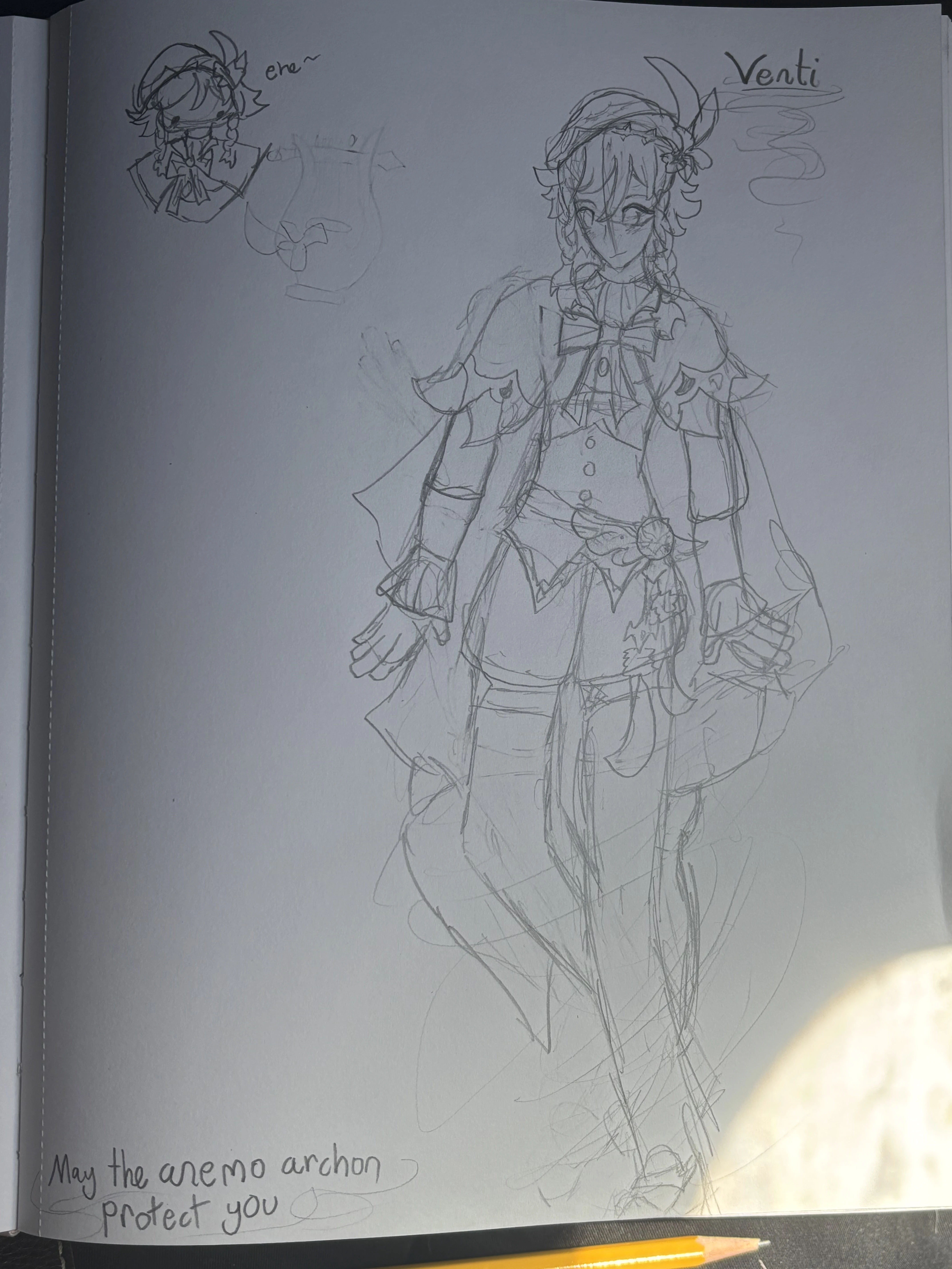 Venti and OC drawing Genshin Impact | HoYoLAB