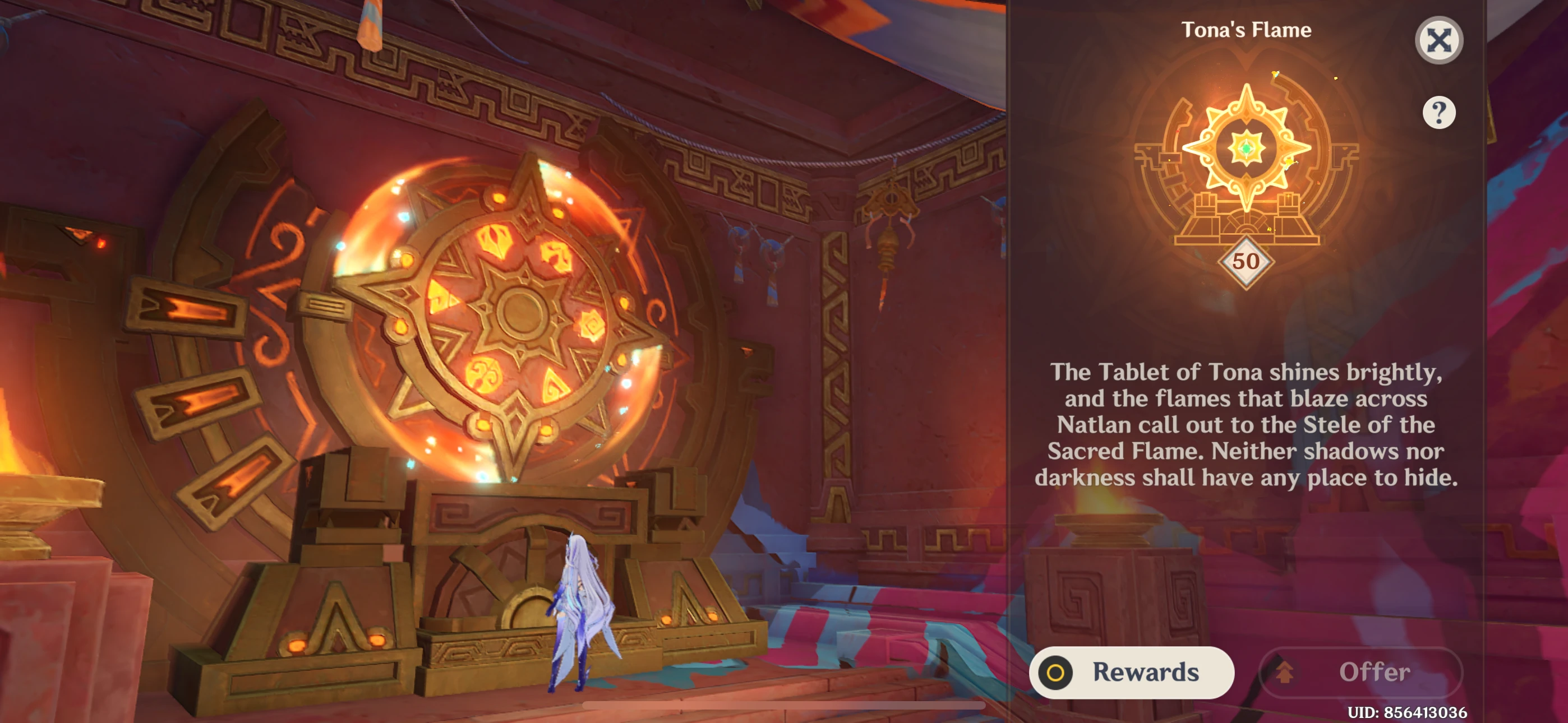 Tona's Flame... Level 50. Genshin Impact | HoYoLAB