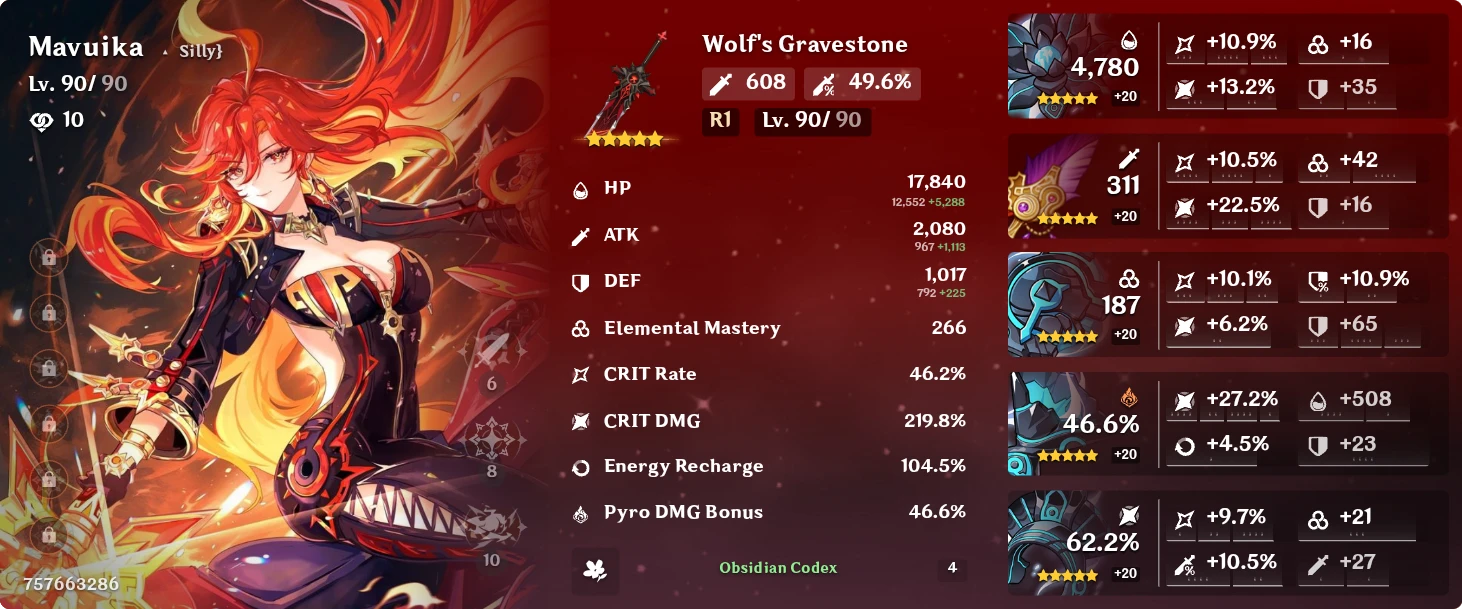 Current Mavuika build Genshin Impact | HoYoLAB
