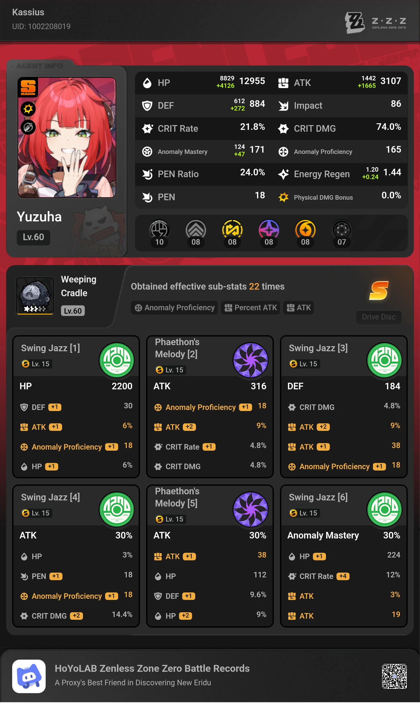 Lost the 50/50 on her W-Engine... Does O3 Weeping Cradle match up ...