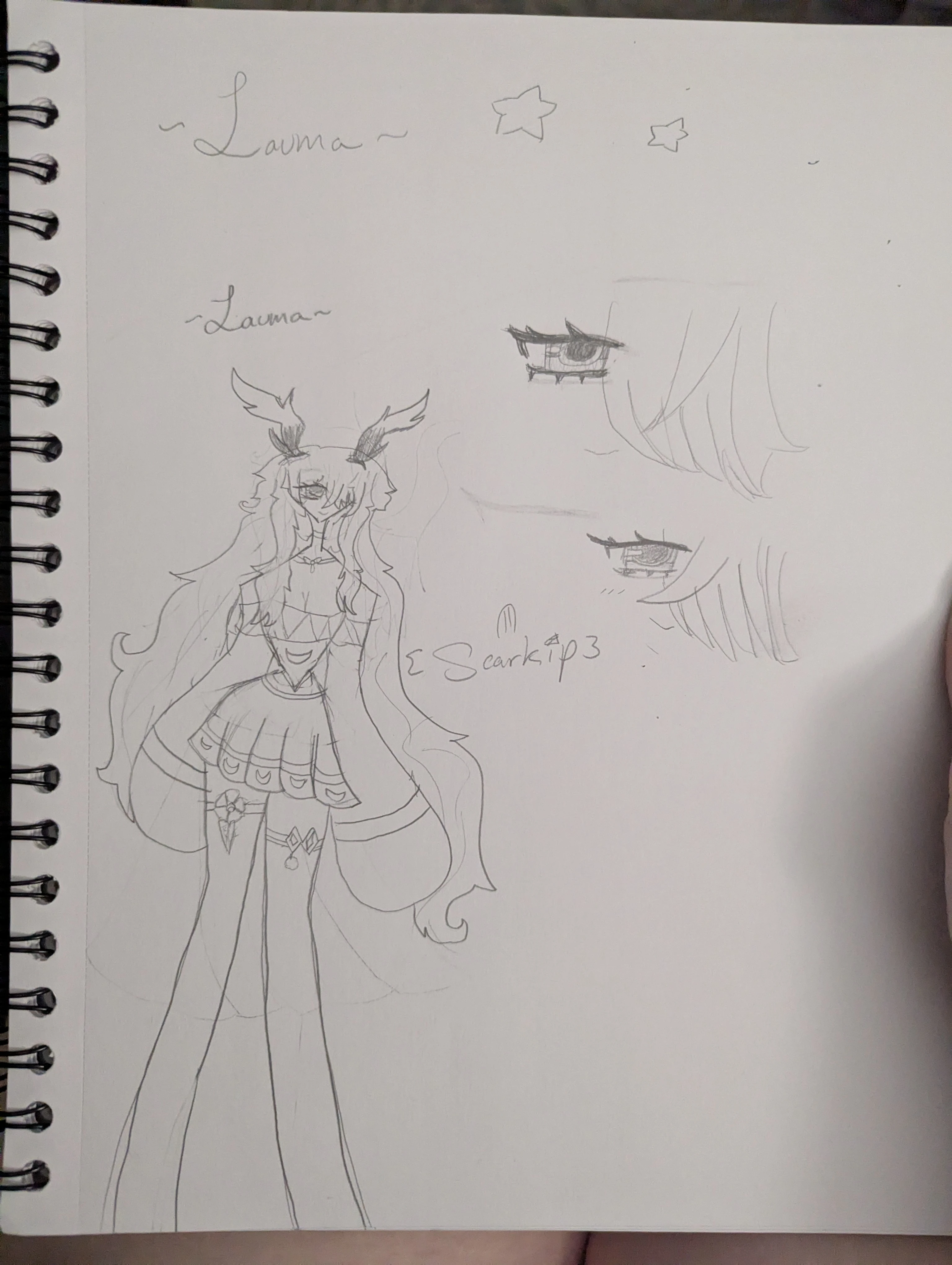 I tried to draw Lauma! Genshin Impact | HoYoLAB