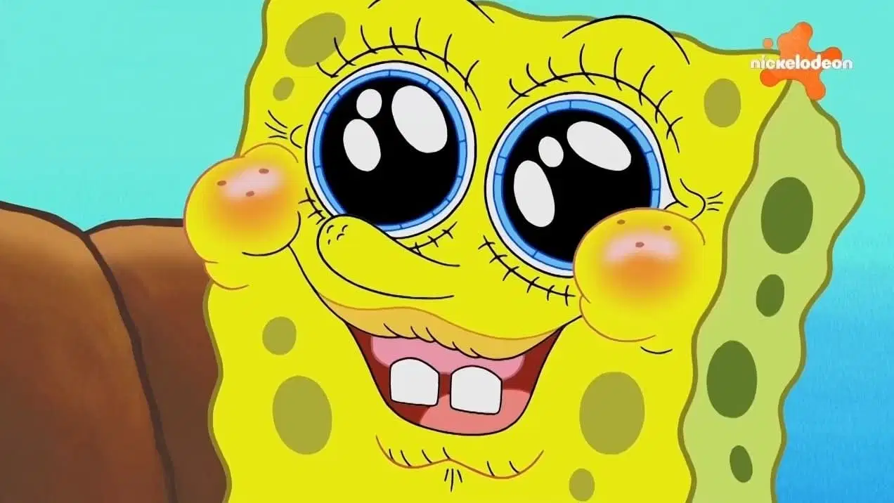 surprised spongebob face