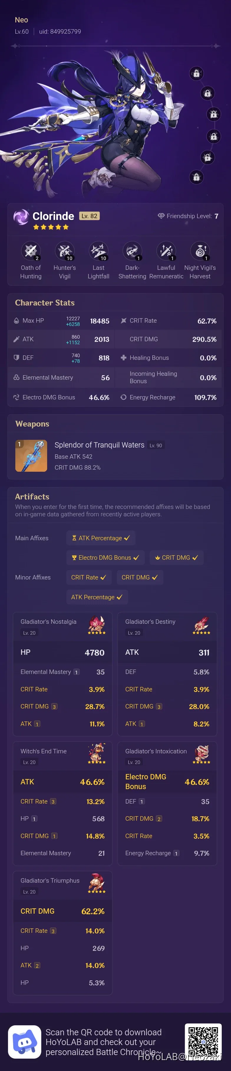 How's my new clorinde build!? Genshin Impact | HoYoLAB