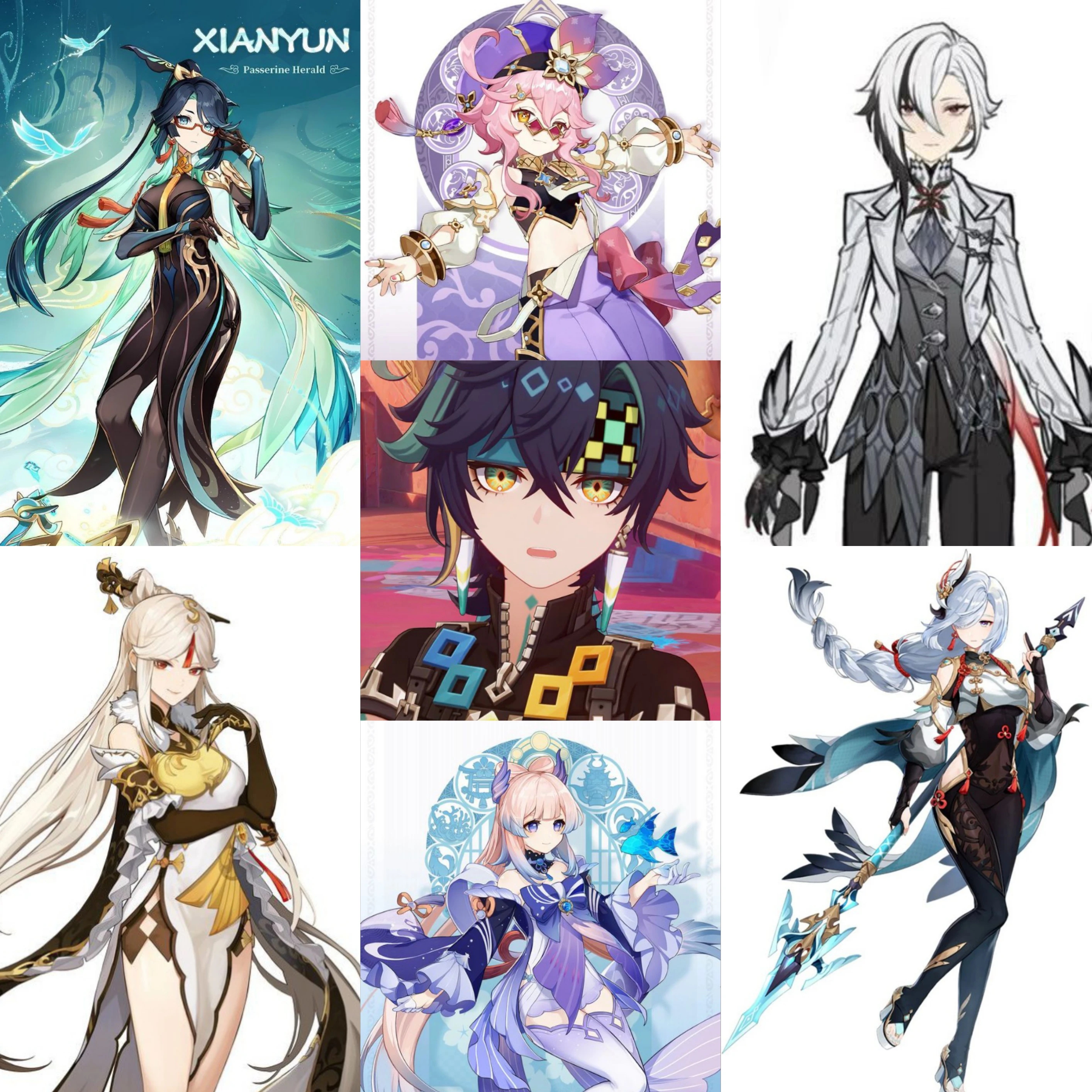 Mixed my favorite characters of each element into an oc Genshin Impact ...