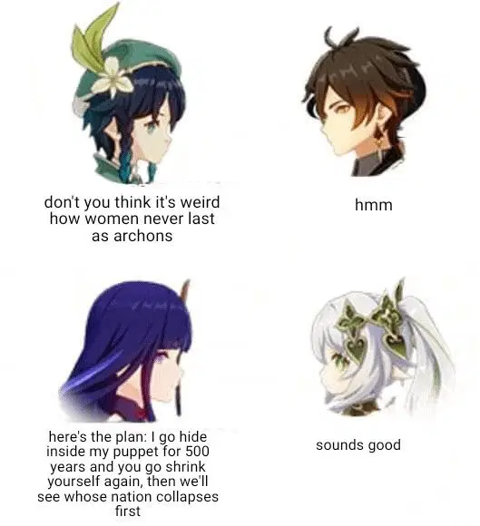 Archon memes I found online Genshin Impact | HoYoLAB