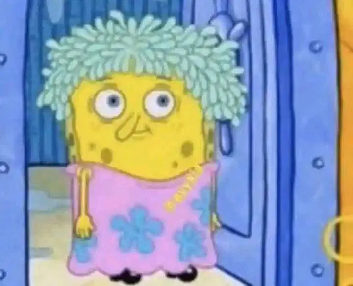 spongebob face sad