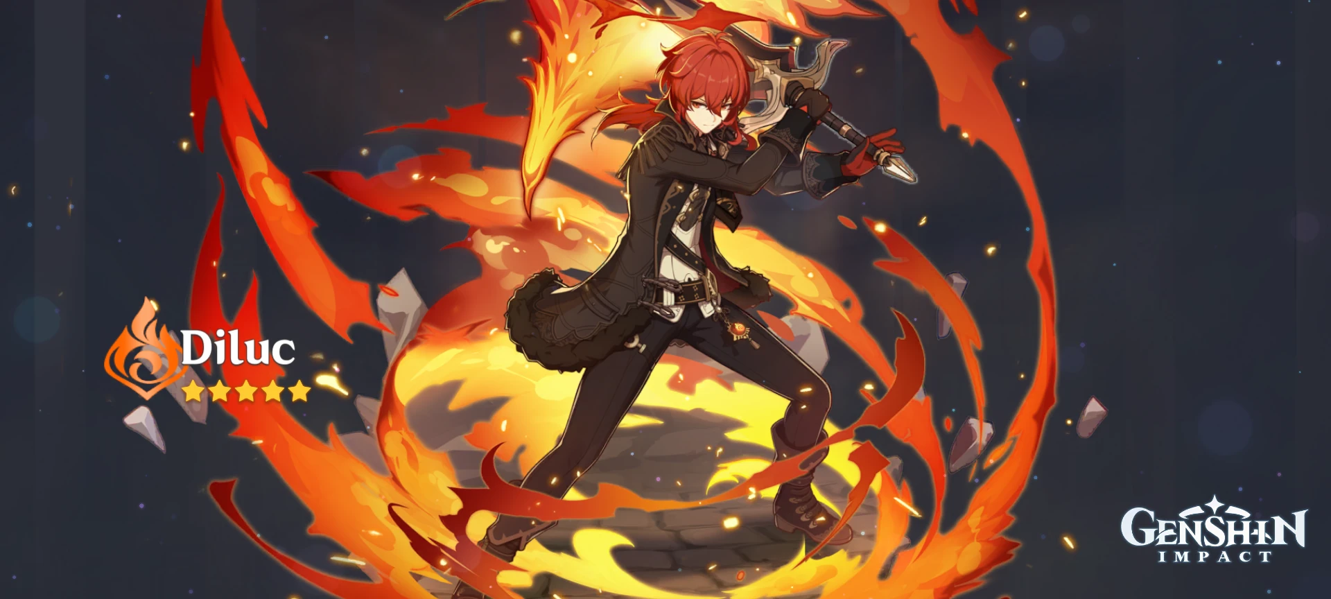 Diluc is my first five star character Genshin Impact | HoYoLAB