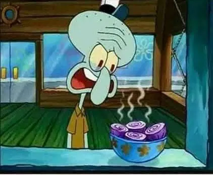 squidward making spongebob cry