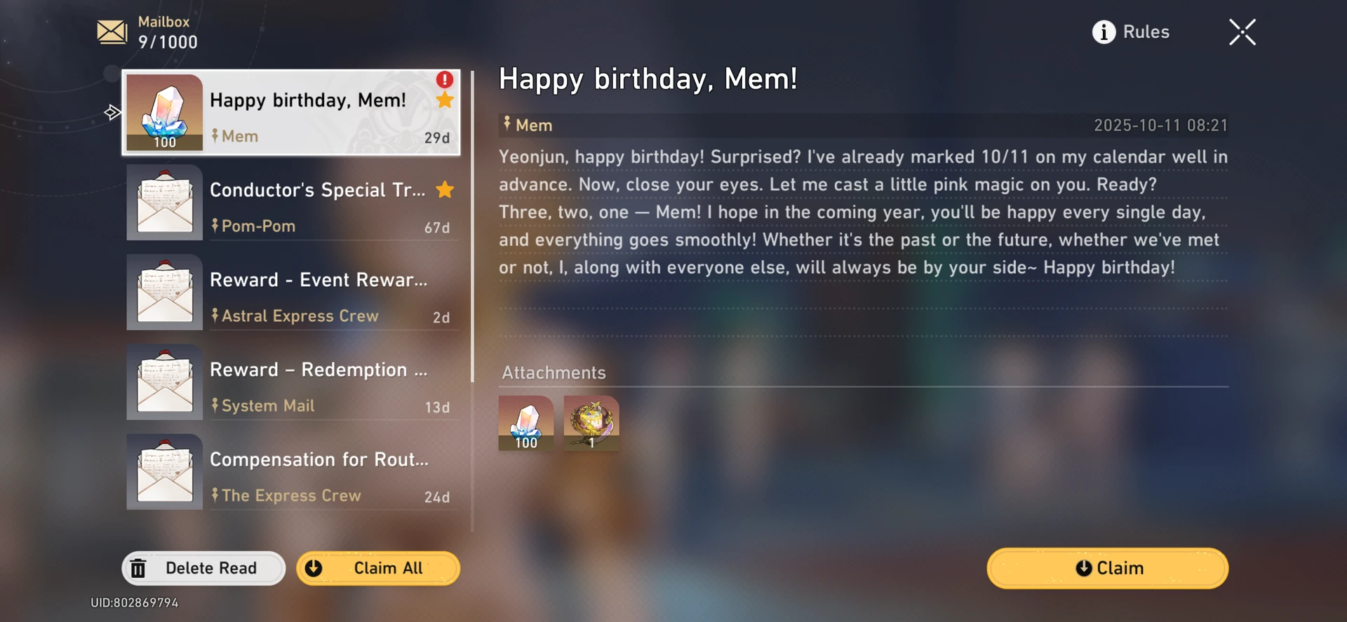 Thank you, mem Honkai: Star Rail | HoYoLAB
