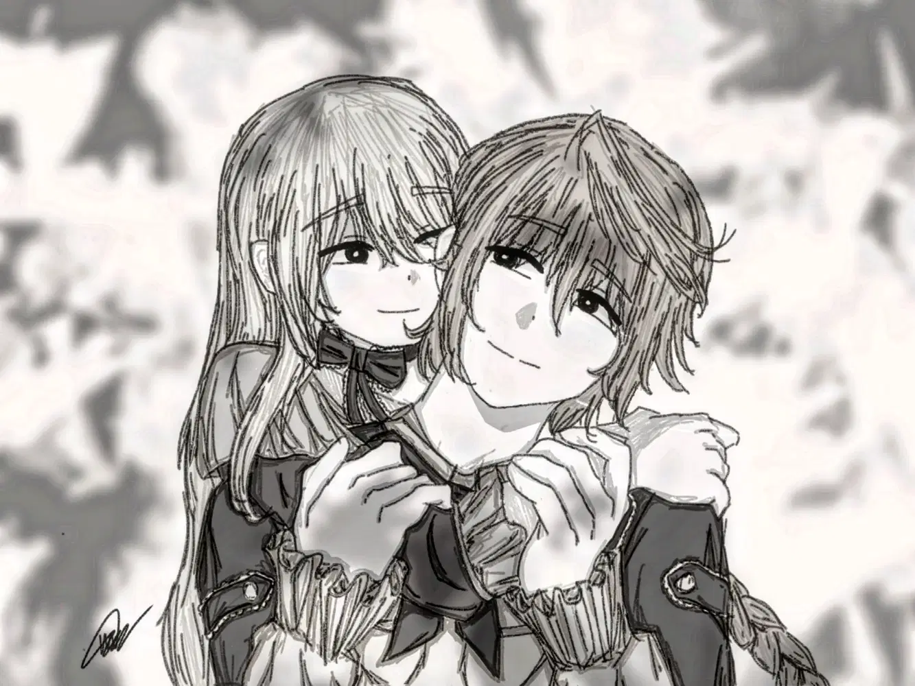 anime boy and girl kissing coloring pages