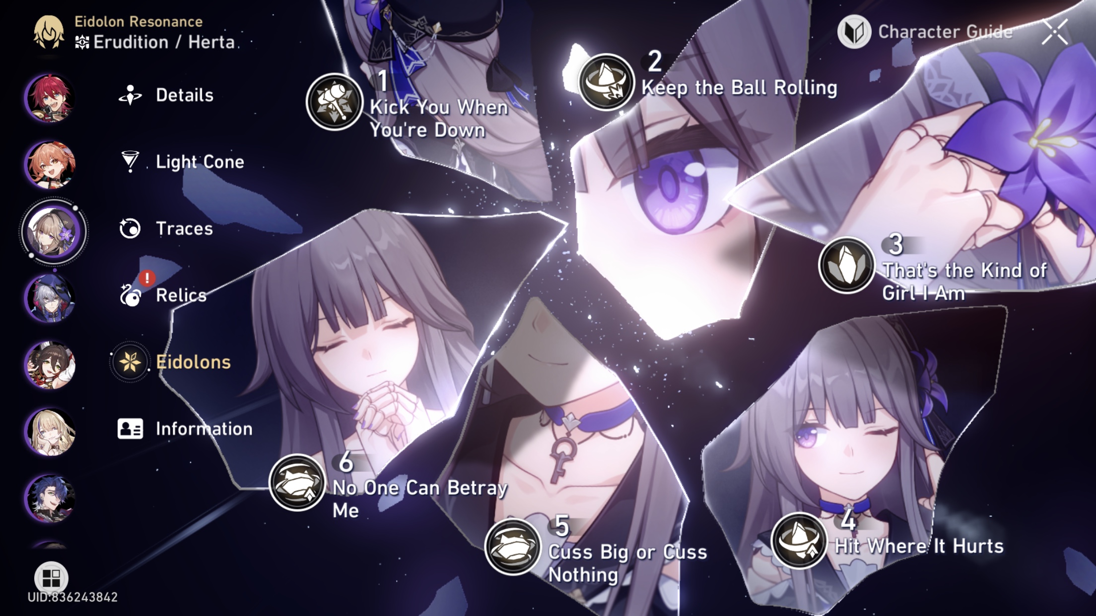 GOT E6 EACH DIFFERENT CHARACTER FROM HONKAI STAR RAIL. Honkai: Star ...