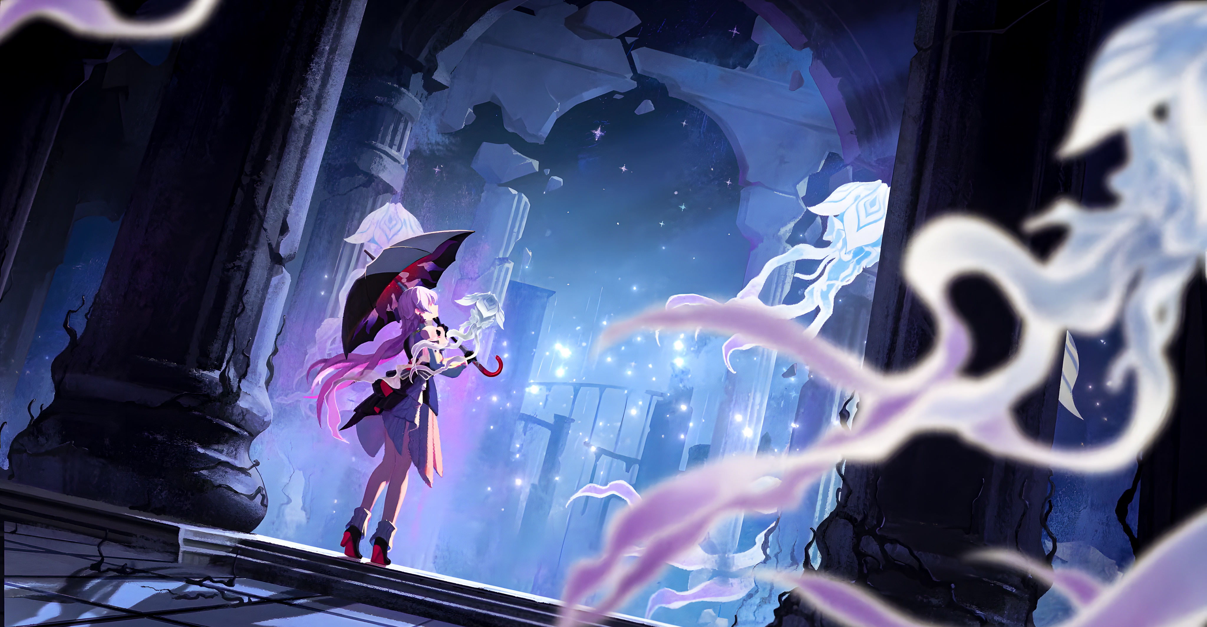 Color Graded Evernight and hysilens Wallpaper From Cut Scene | Spoiler ...