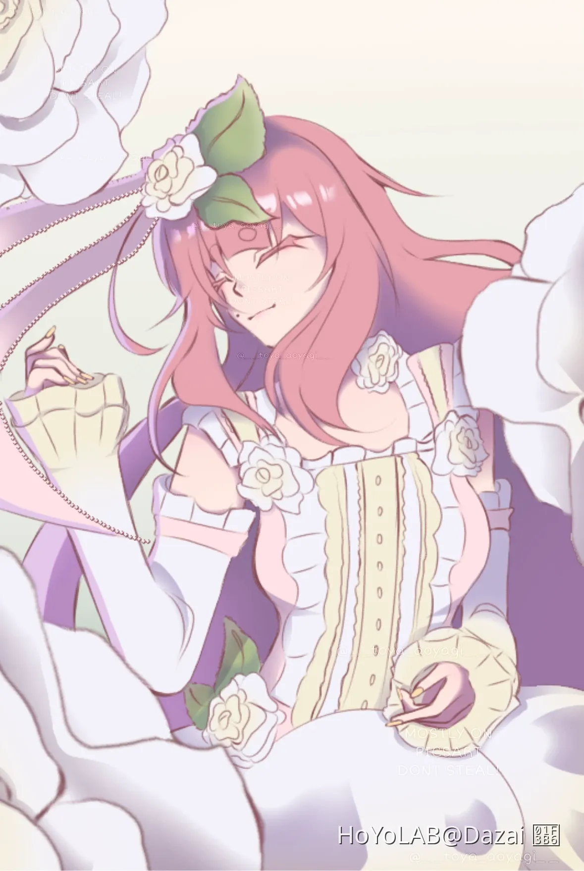 New art of my pjsk oc + the flower I based the art off of!! | HoYoLAB