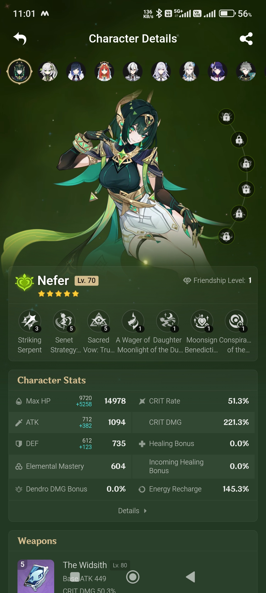 Still in progress...but how is my Nefer build?... Genshin Impact | HoYoLAB
