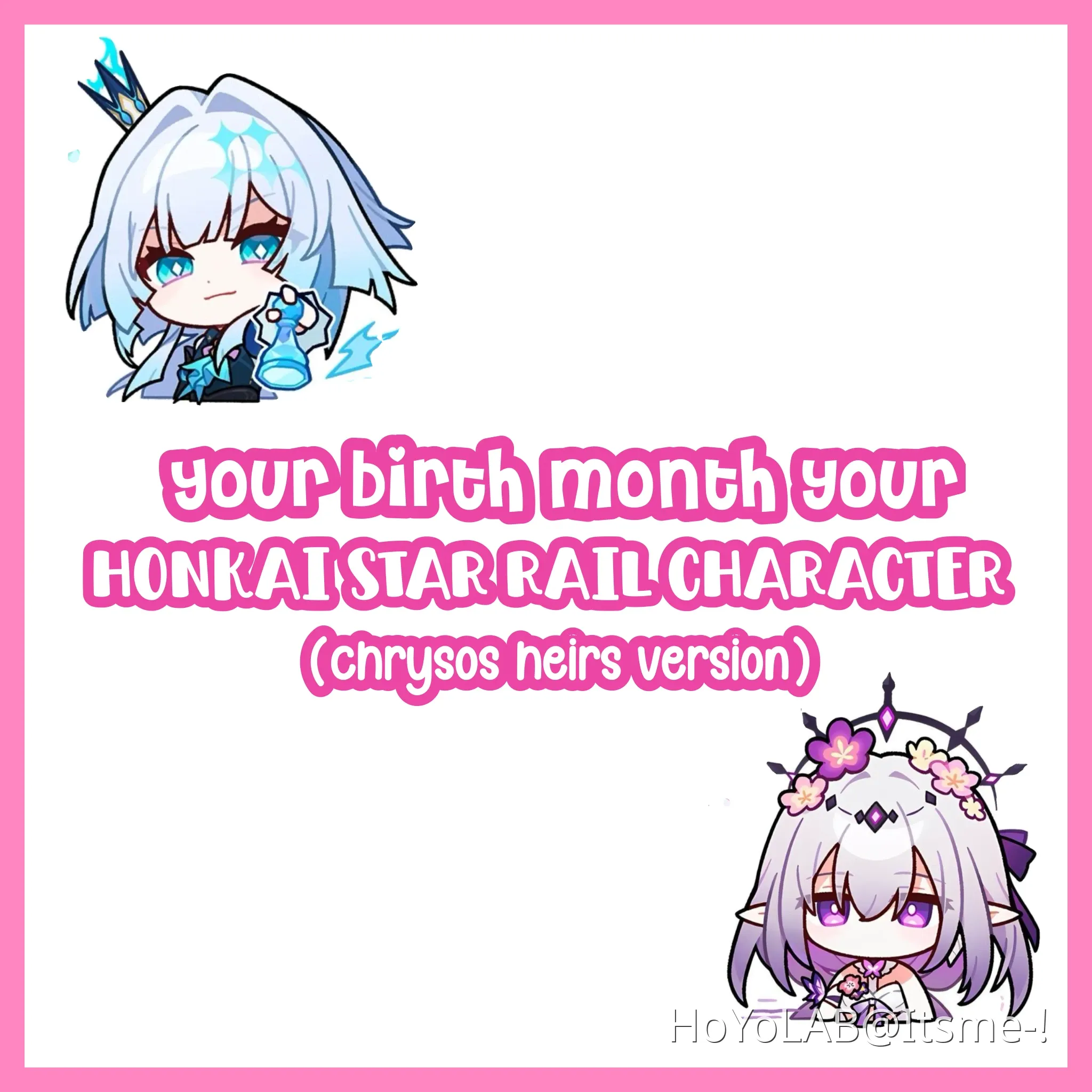 Your birth month your HONKAI STAR RAIL character(chrysos heir version ...