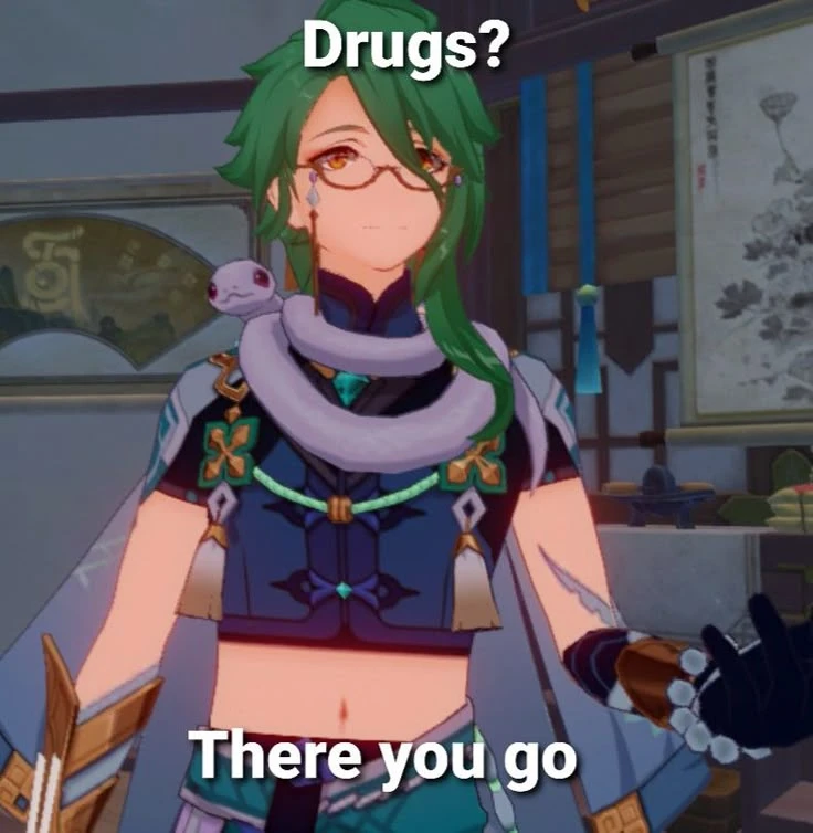 meme of baizhu bc I'm sick Genshin Impact | HoYoLAB