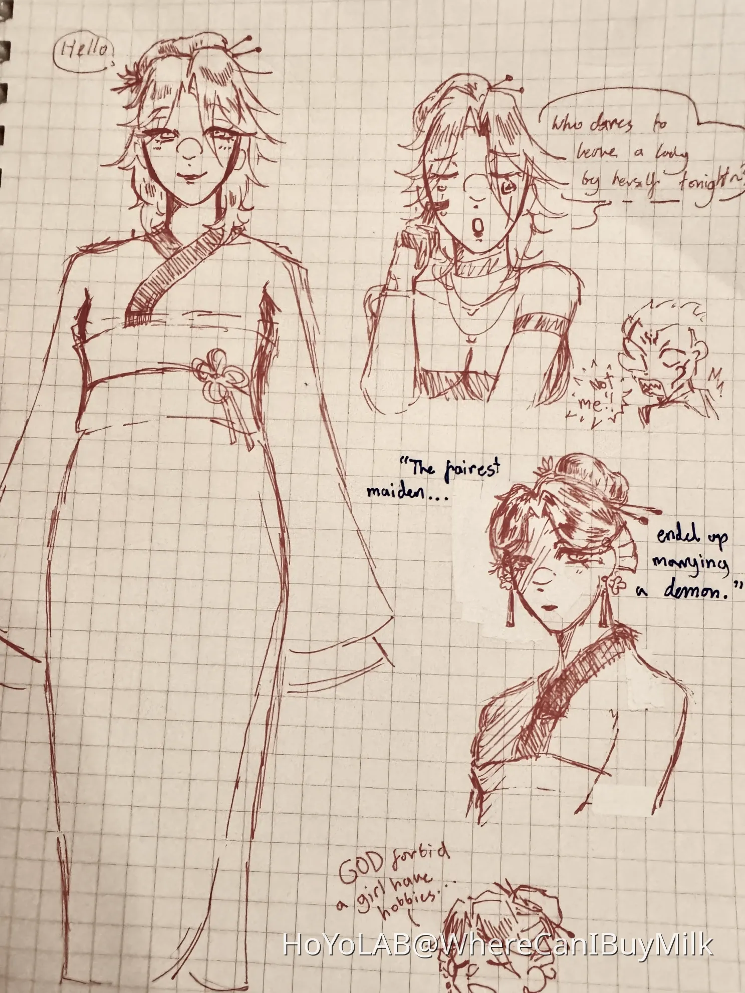 Hanasuki (JJK OC) concept art | HoYoLAB