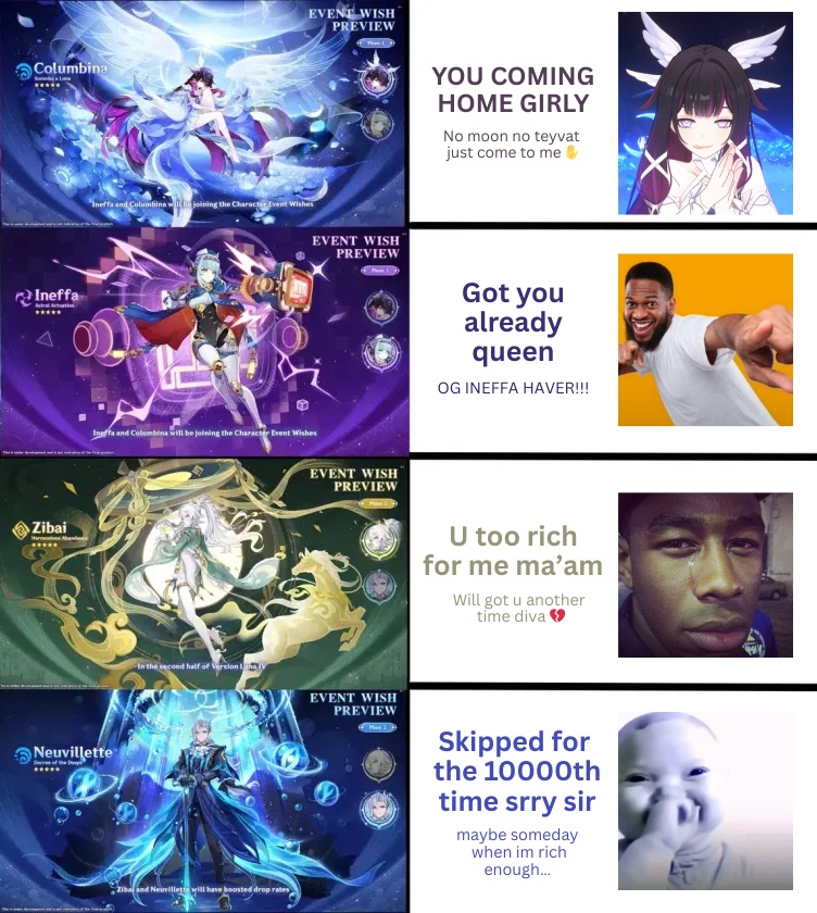 Back with My pulling plans for 6.3 (plz think im funny) Genshin Impact ...